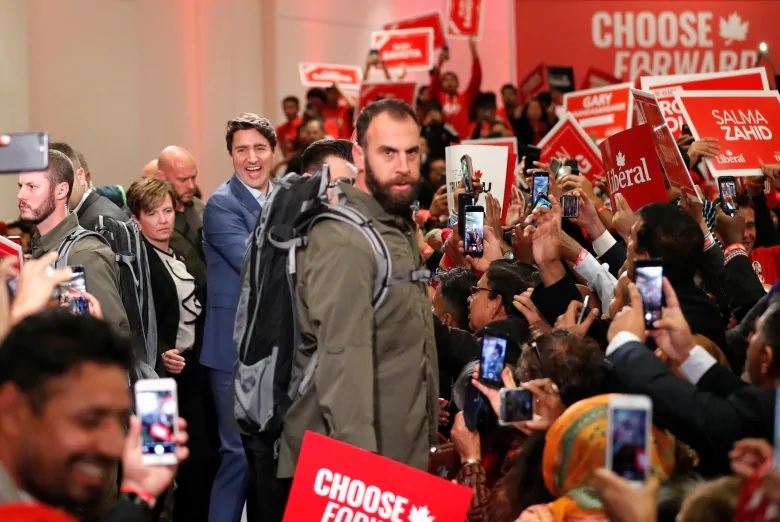 In a first, Trudeau forced to wear bulletproof vest at election rally ...