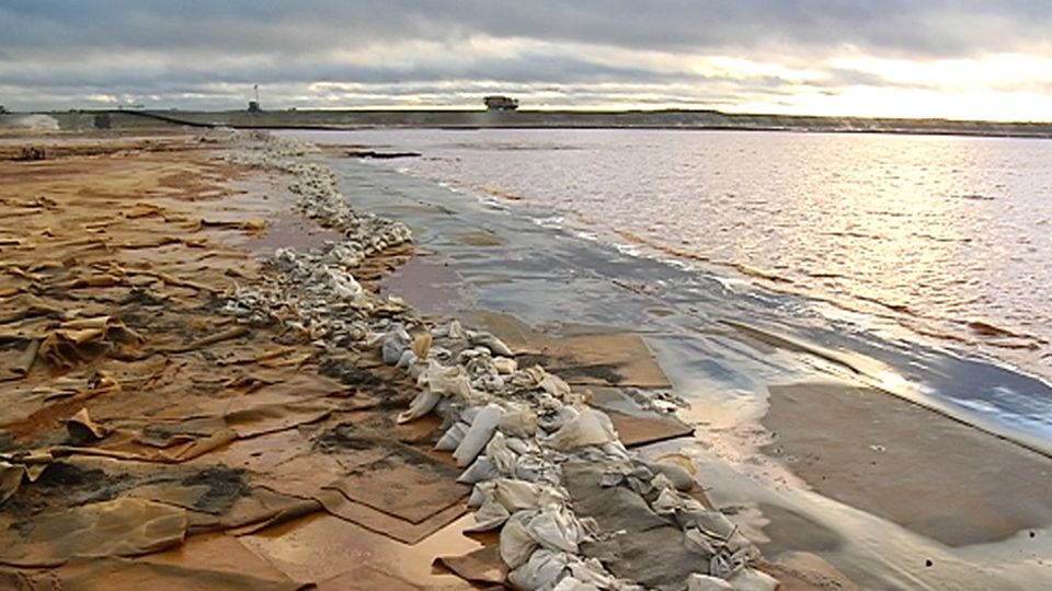 The Talvivaara mine gypsum pond. Image: Yle – Regard sur l'Arctique